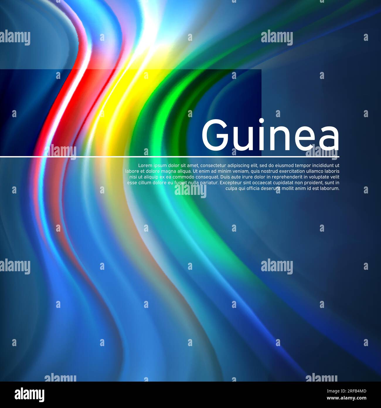 Guinea flag background. Abstract guinea flag in the blue sky. National ...