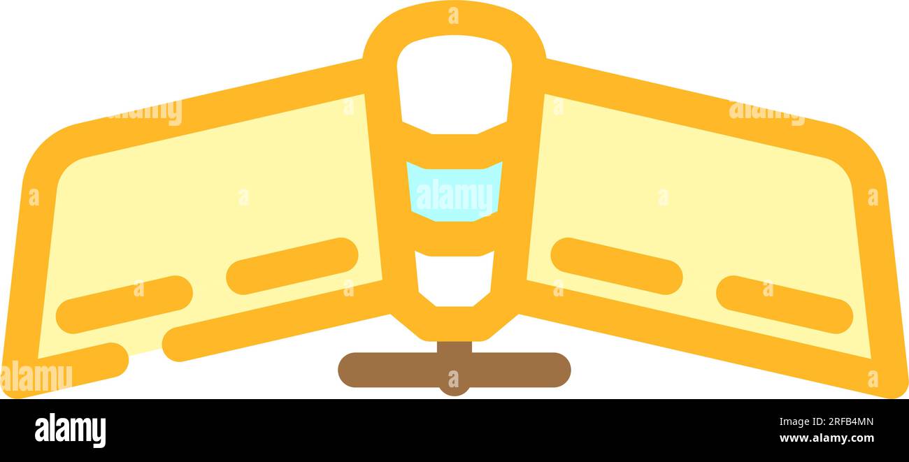 unmanned aerial vehicle aeronautical engineer color icon vector ...