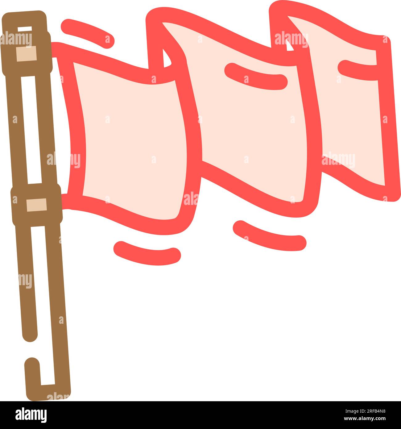 red flag alert color icon vector illustration Stock Vector Image & Art ...