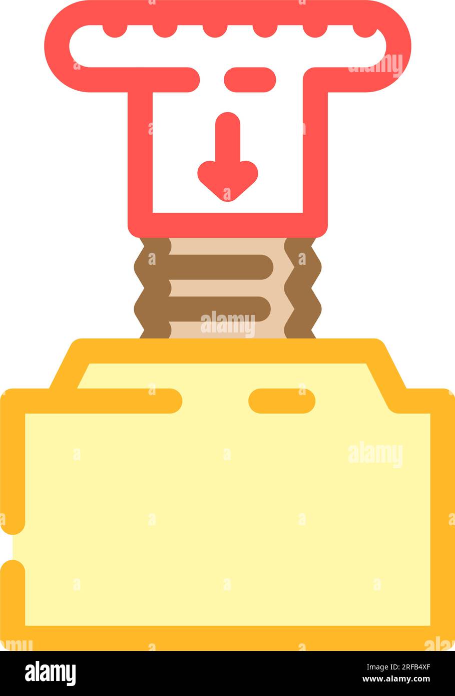 emergency stop button alert color icon vector illustration Stock Vector ...