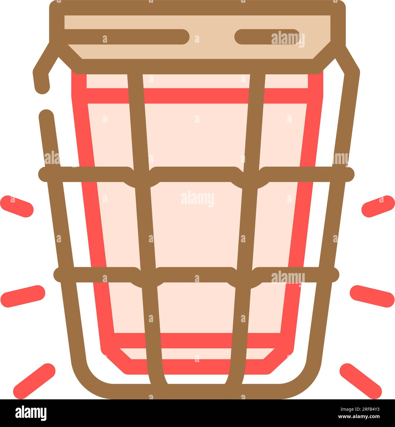 red alarm alert color icon vector illustration Stock Vector Image & Art ...