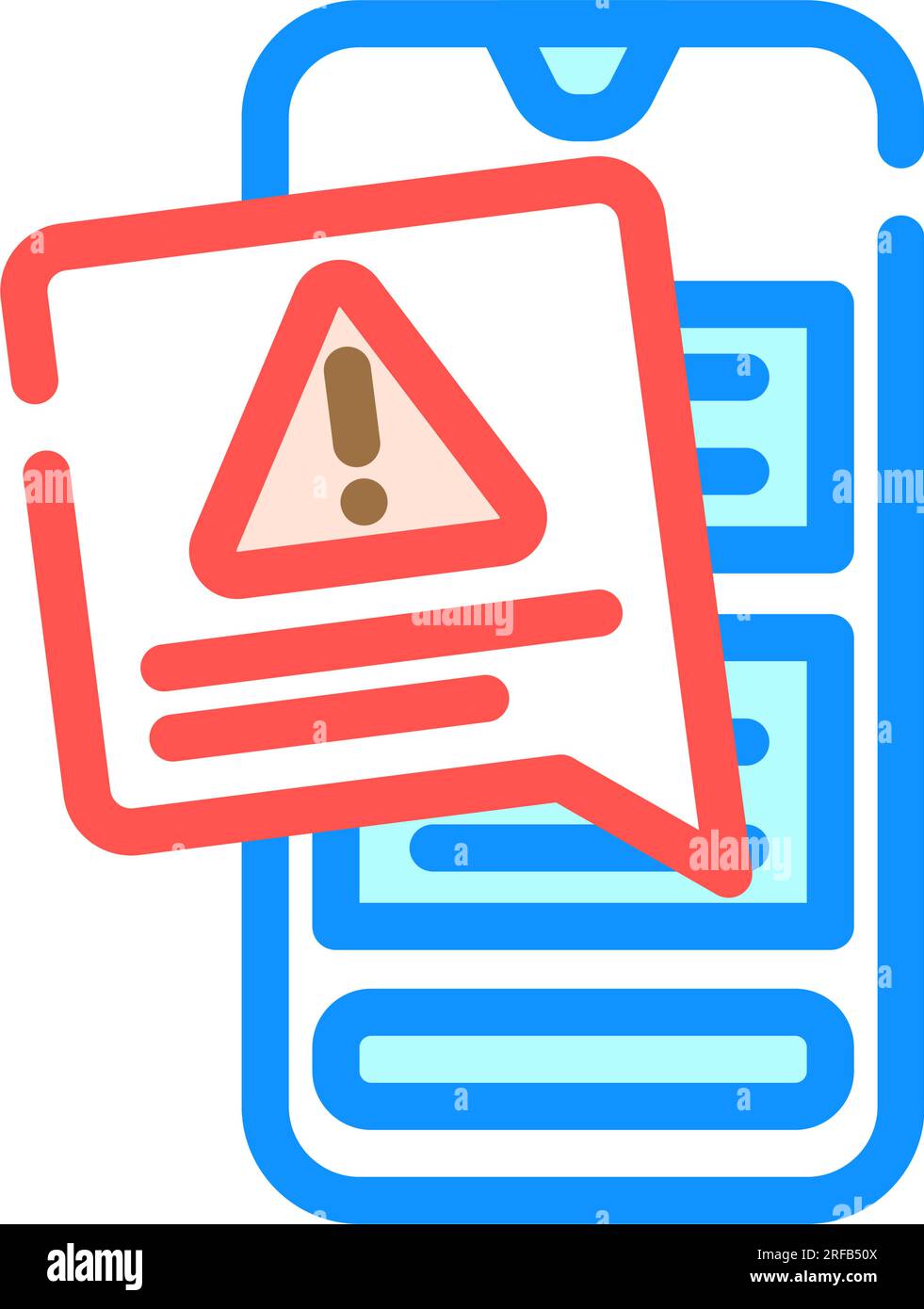alert message color icon vector illustration Stock Vector Image & Art ...
