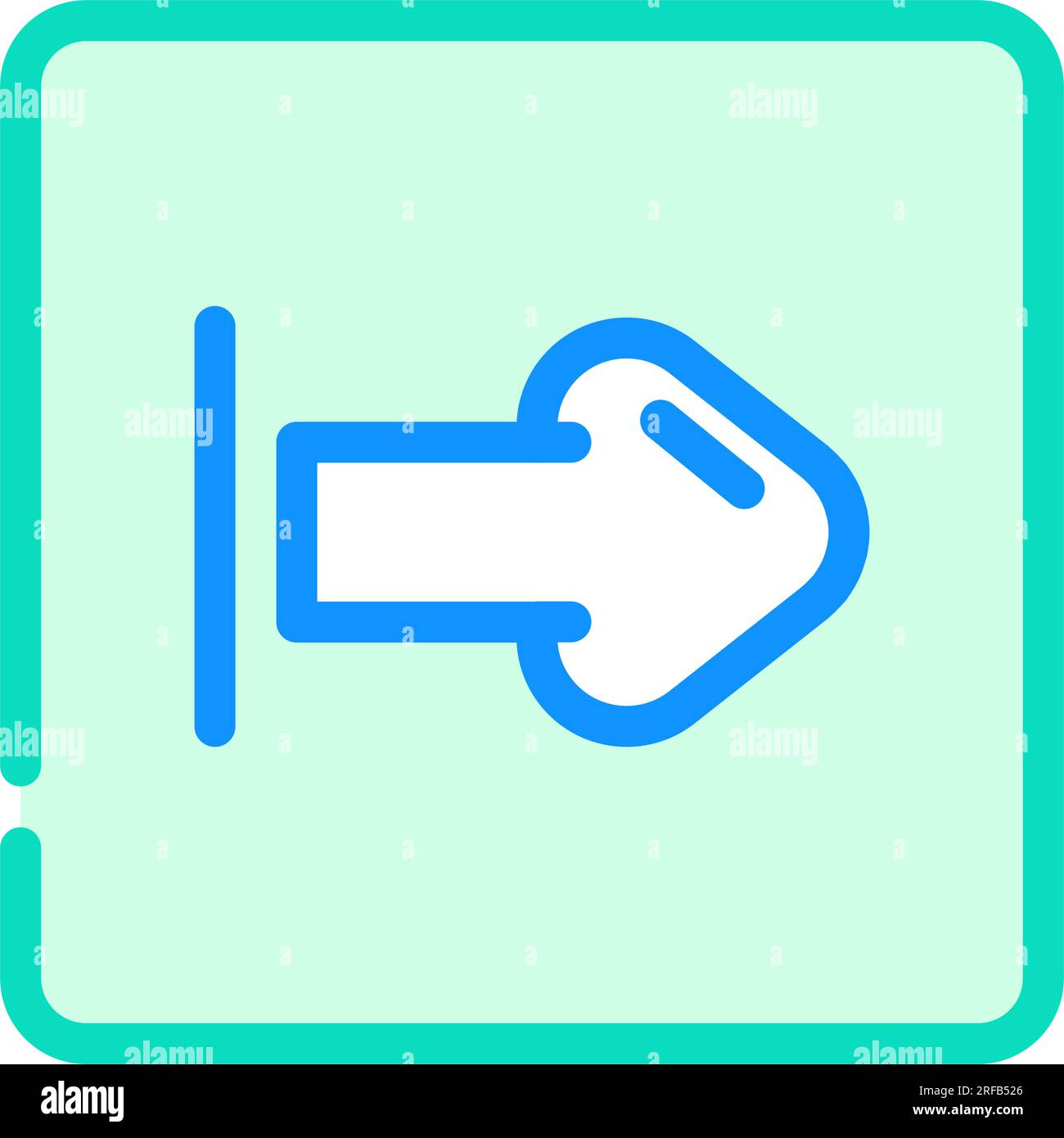 white right left arrow emergency color icon vector illustration Stock ...