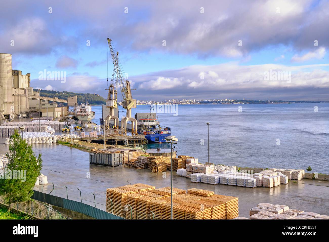 Secil cement factory boarding dock. Setubal, Portugal Stock Photo - Alamy