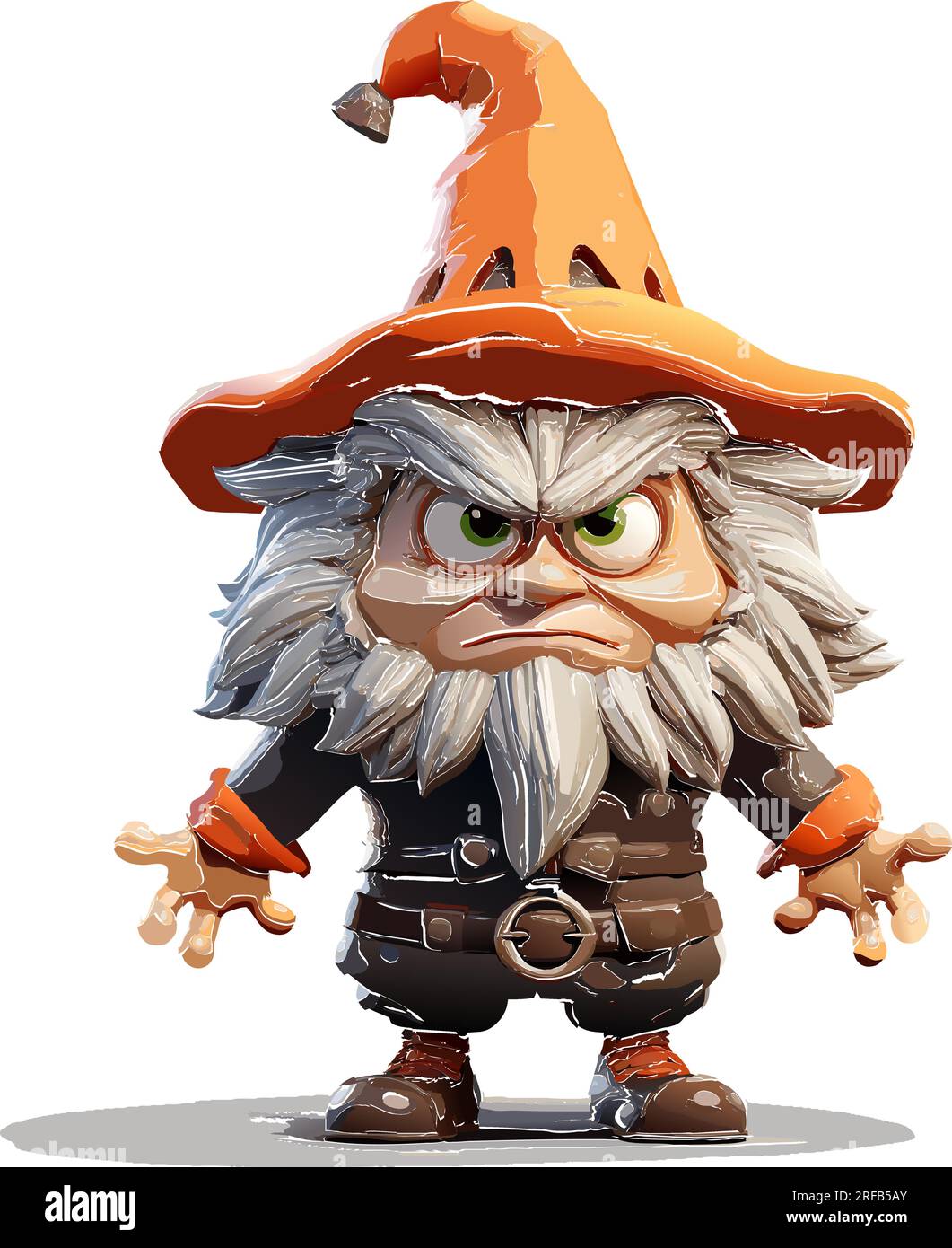 vector halloween scary old man. evil man with orange hat. angry old man ...