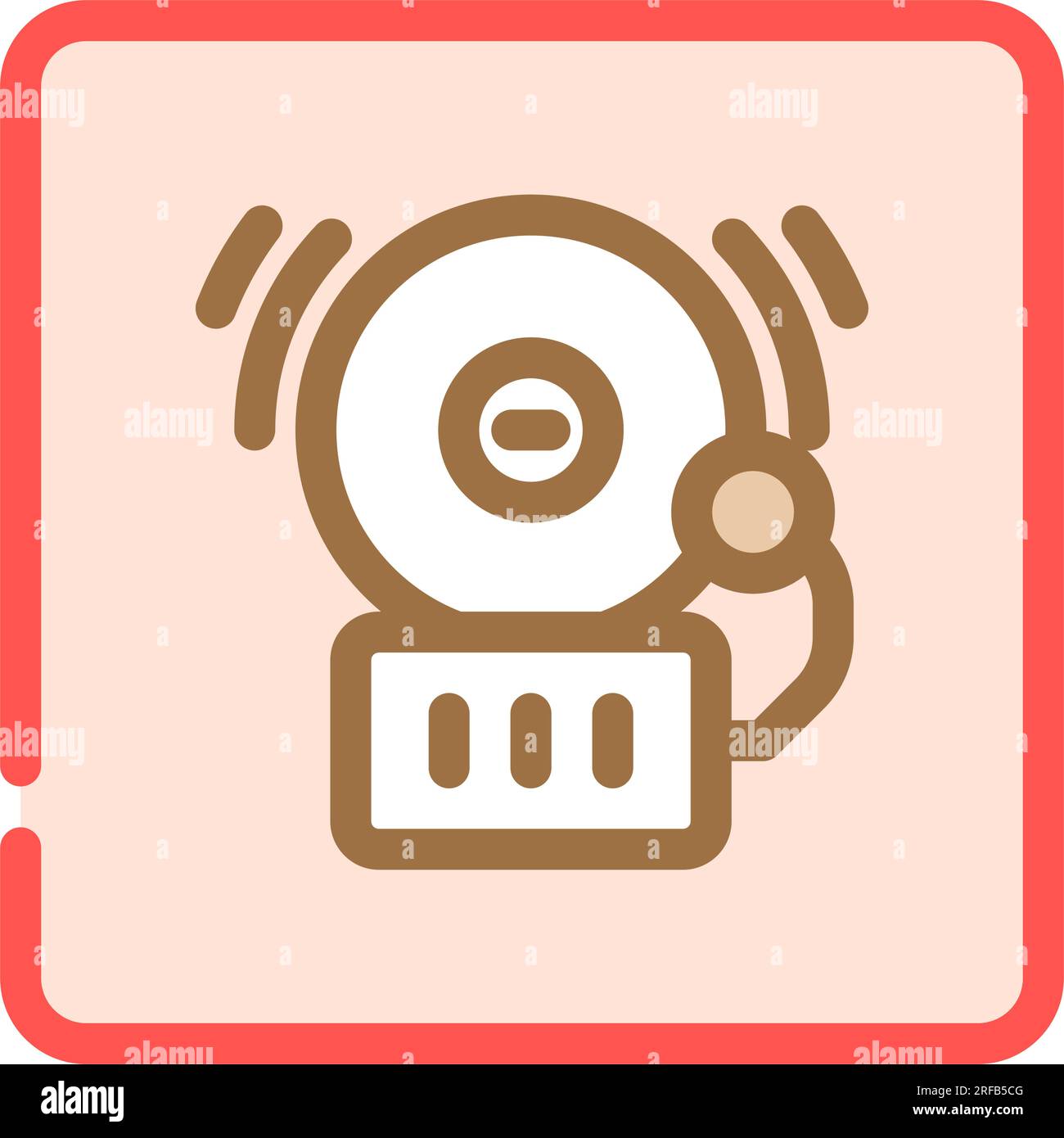 fire alarm emergency color icon vector illustration Stock Vector Image ...