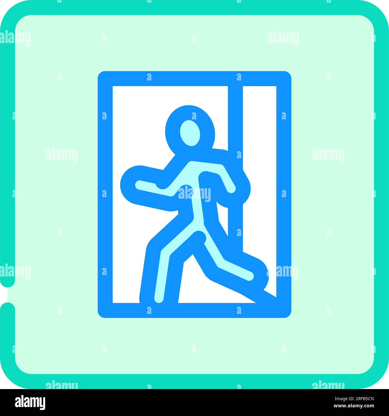 emergency exit safety color icon vector illustration Stock Vector Image ...