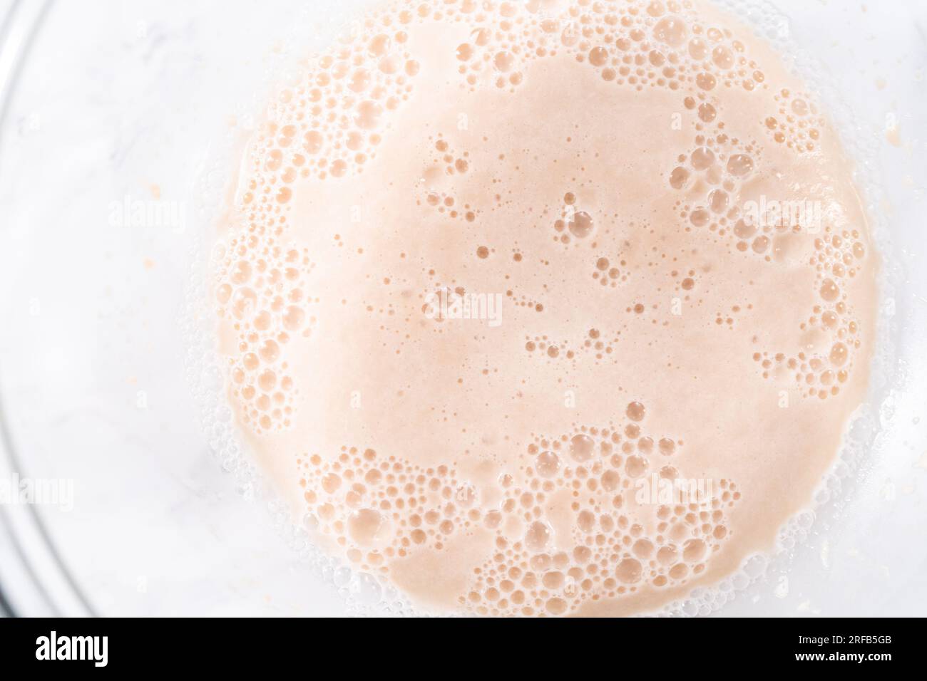 Activating dry yeast Stock Photo - Alamy
