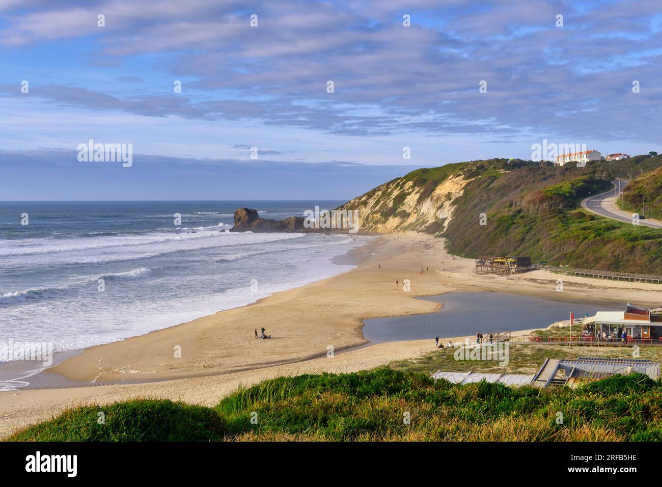 Paredes da Vitoria, a beach on the Atlantic coast. Portugal Stock Photo ...