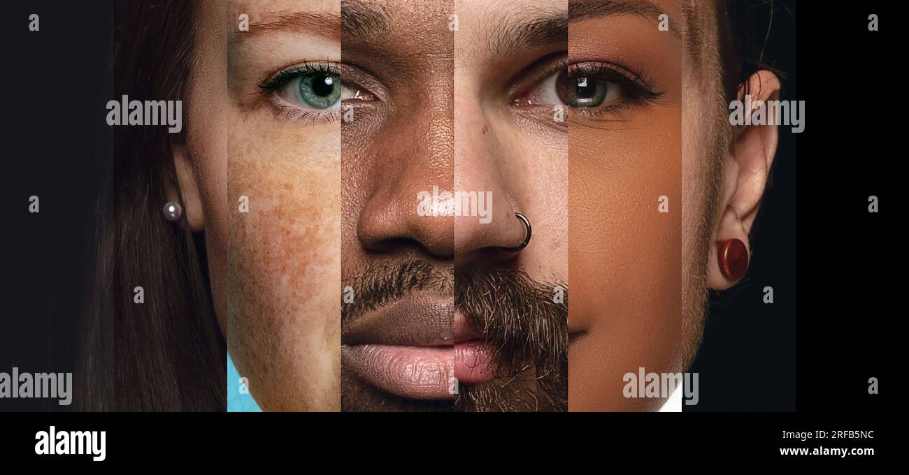 Different Races Face