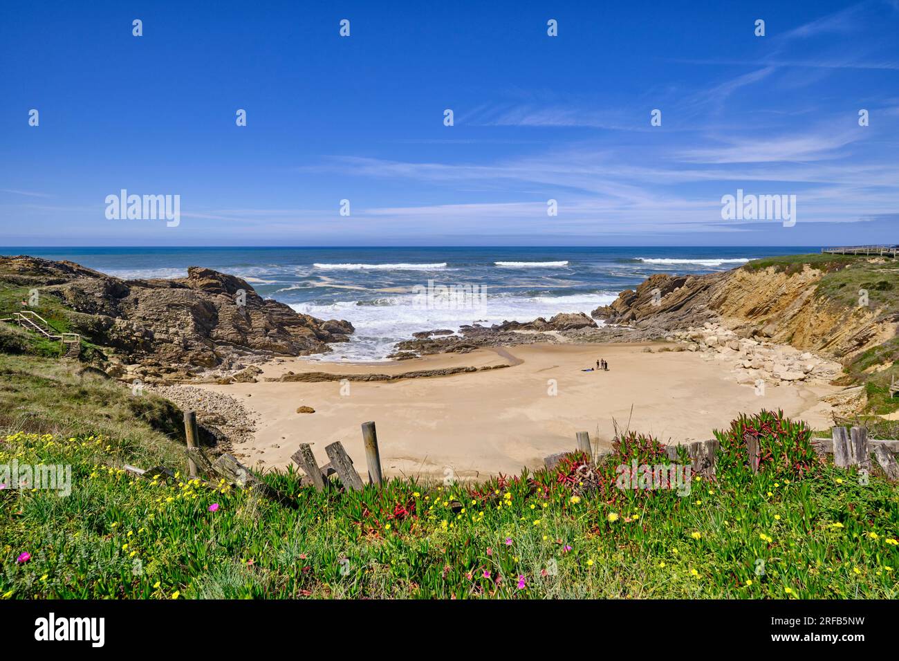 Praia da Concha, Sao Pedro de Moel. Portugal Stock Photo - Alamy