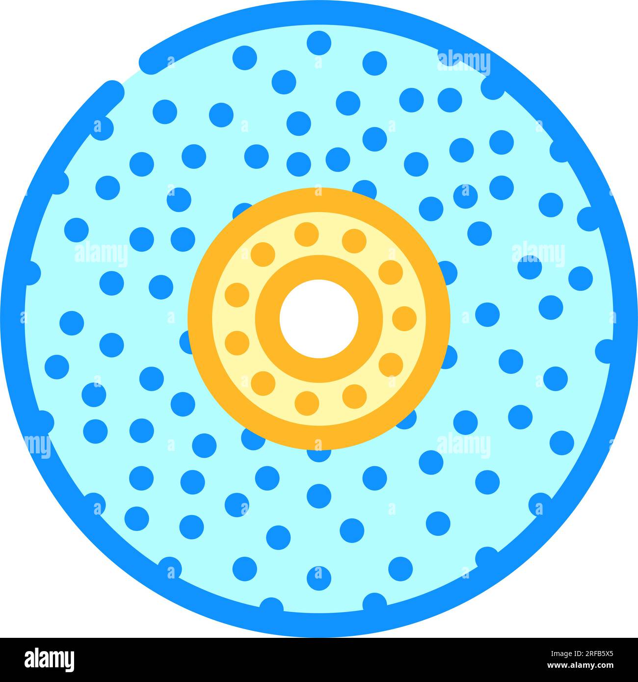 grinding wheel manufacturing engineer color icon vector illustration ...
