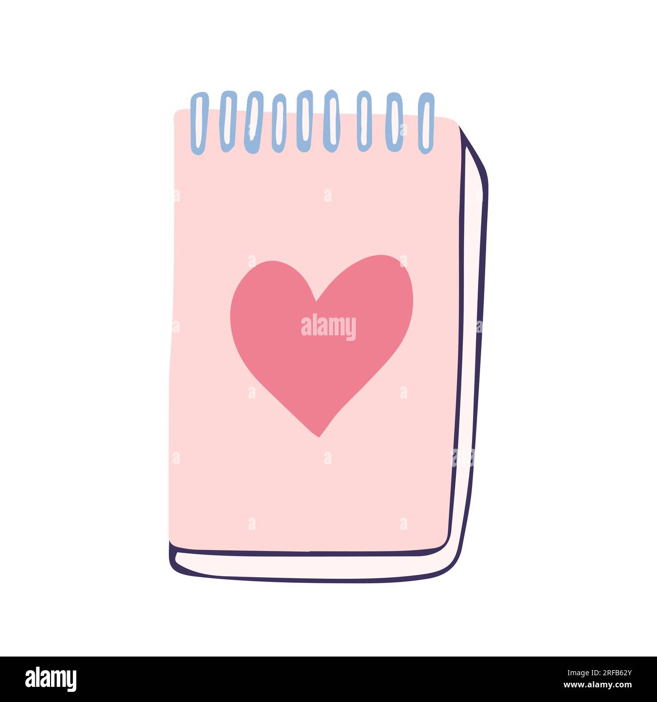 Doodle note book with heart Stock Vector Image & Art - Alamy