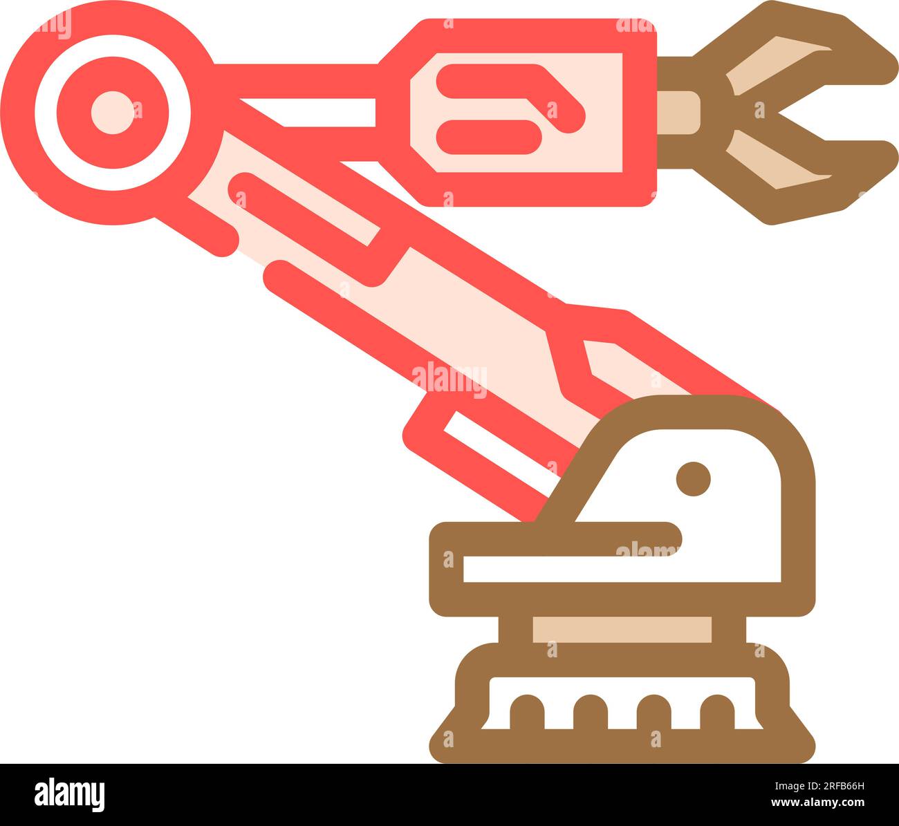 industrial automation mechanical engineer color icon vector ...