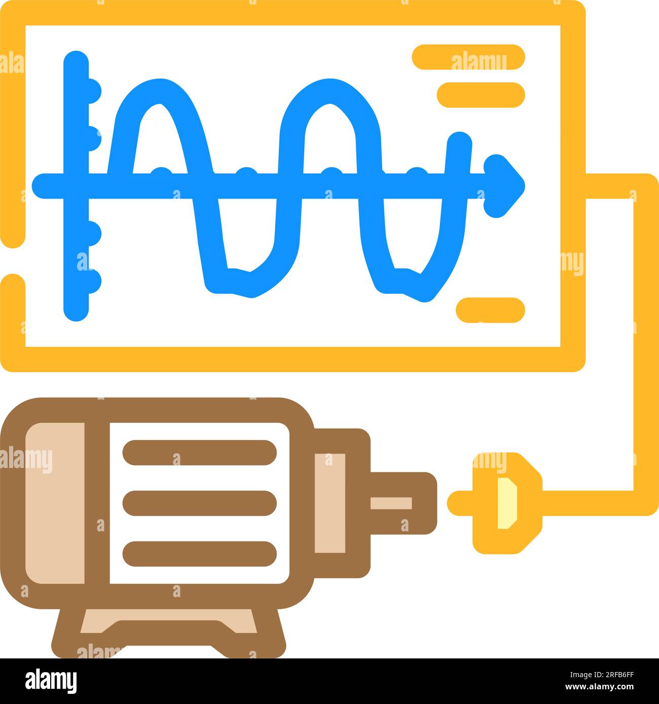 vibration analysis mechanical engineer color icon vector illustration ...