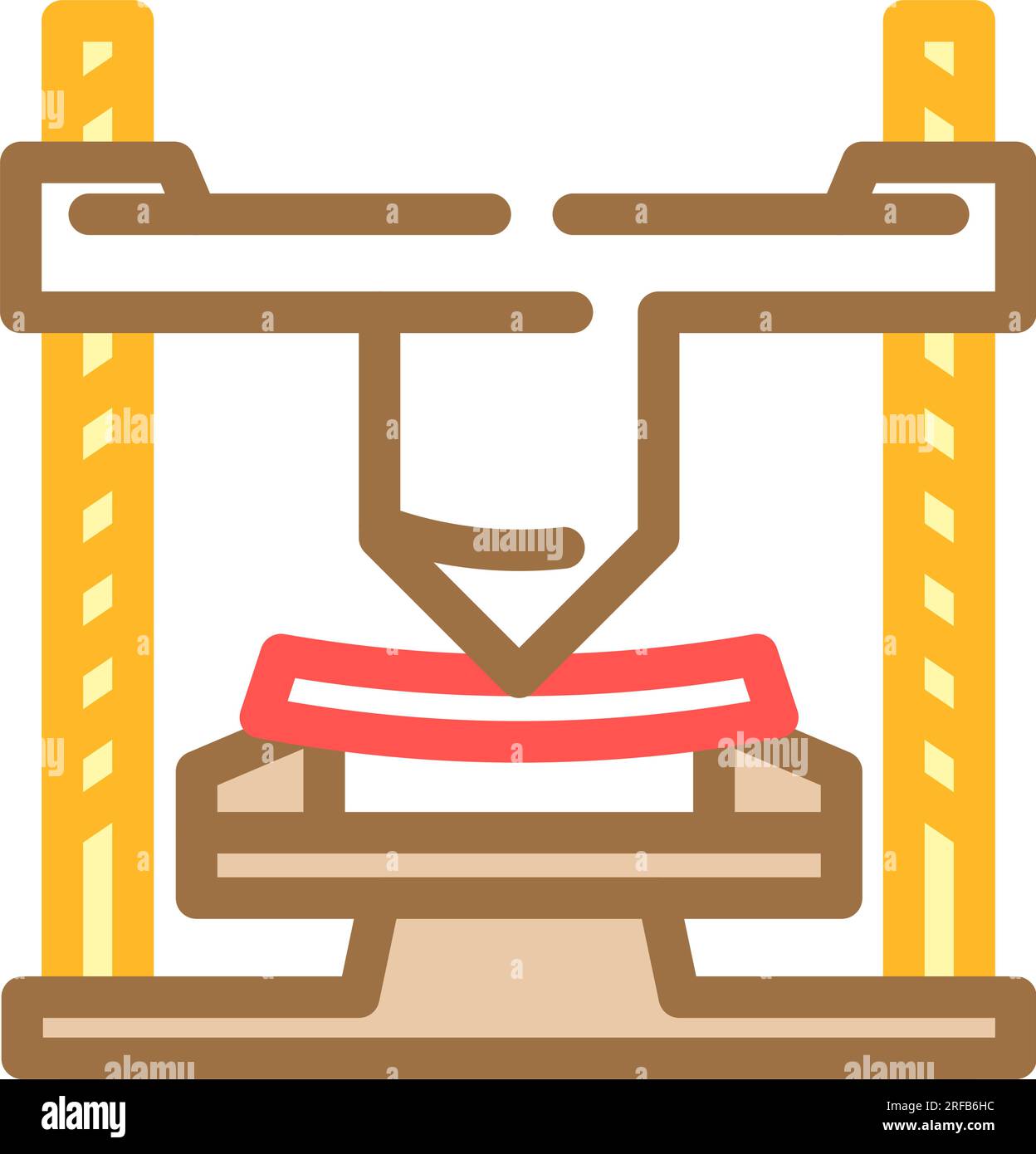 materials testing mechanical engineer color icon vector illustration ...