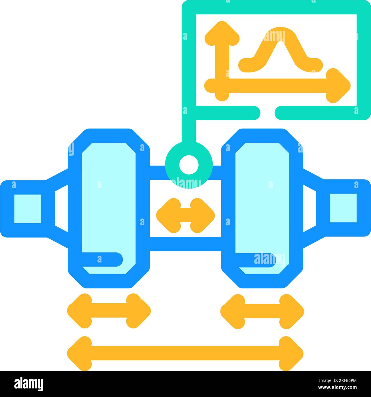tolerance analysis mechanical engineer color icon vector illustration ...