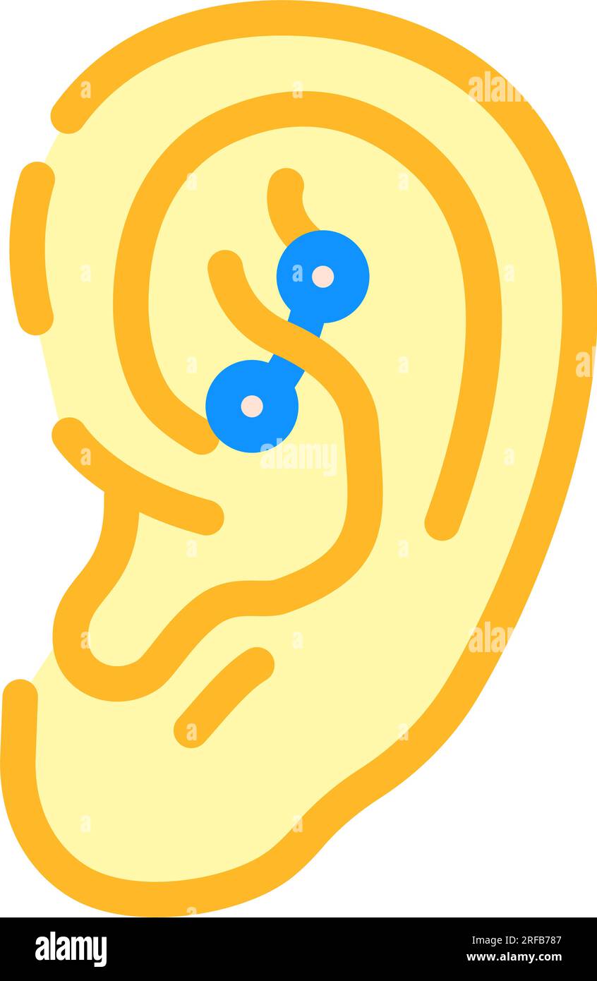 rook piercing earring color icon vector illustration Stock Vector Image ...
