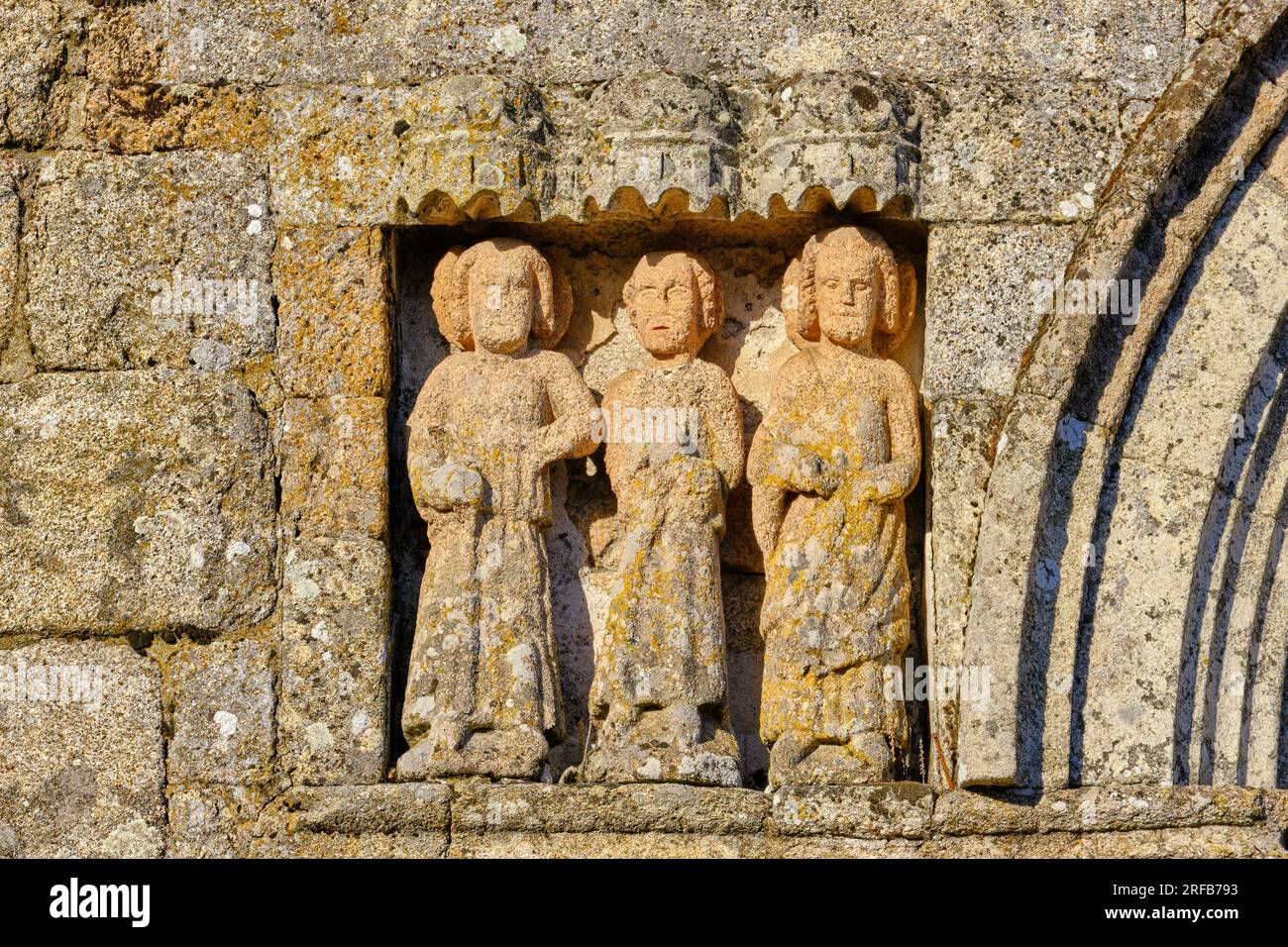 Stone work of Saints in the Portal of the Romanic Motherchurch, 12th ...