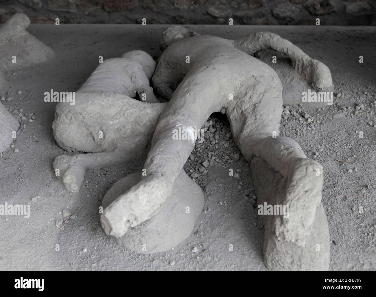 Plaster casts of human remains from Pompeii Archaeological Park Stock ...
