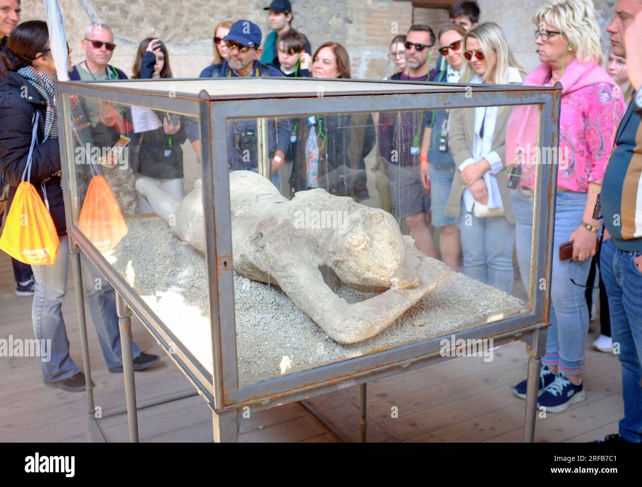 Plaster casts of human remains from Pompeii Archaeological Park Stock ...