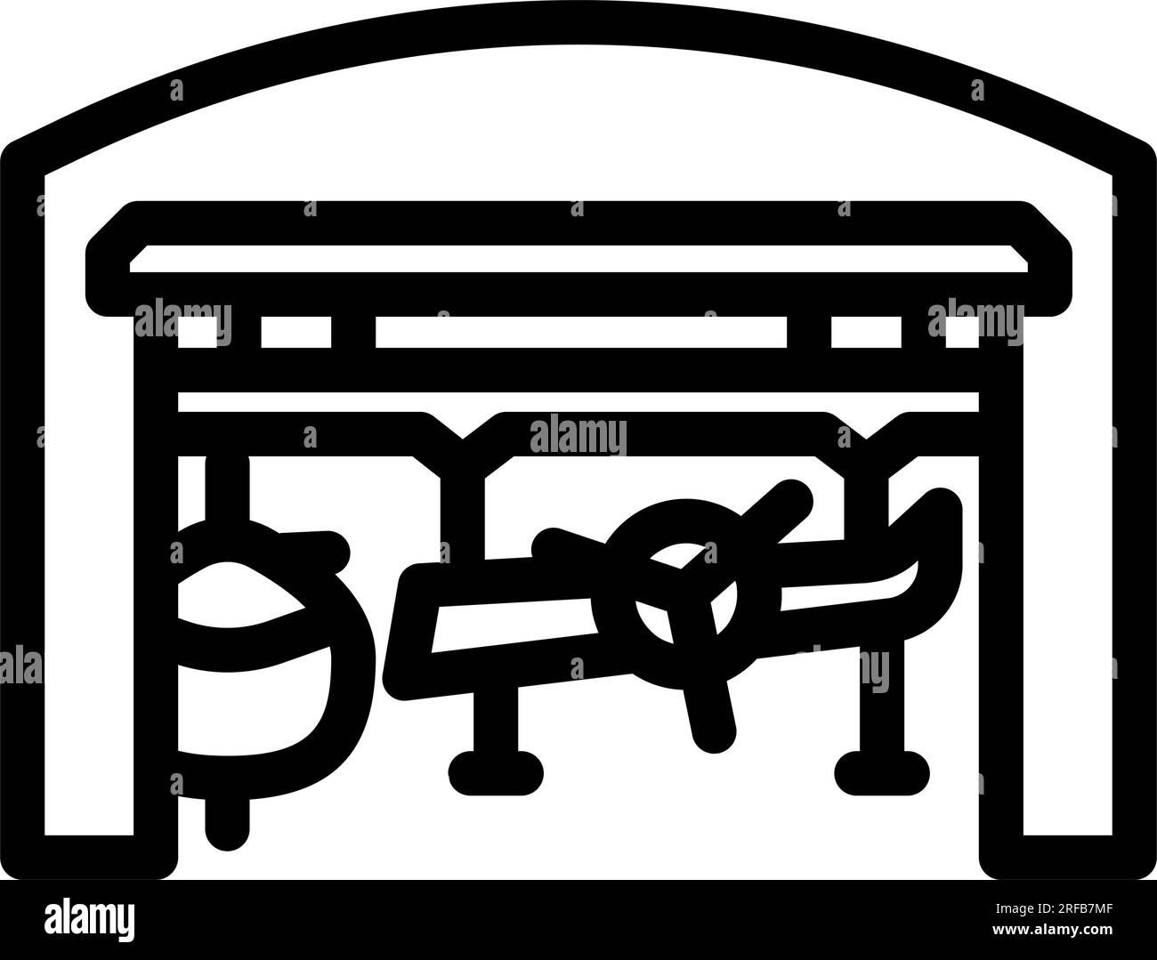 aerospace manufacturing aeronautical engineer line icon vector ...