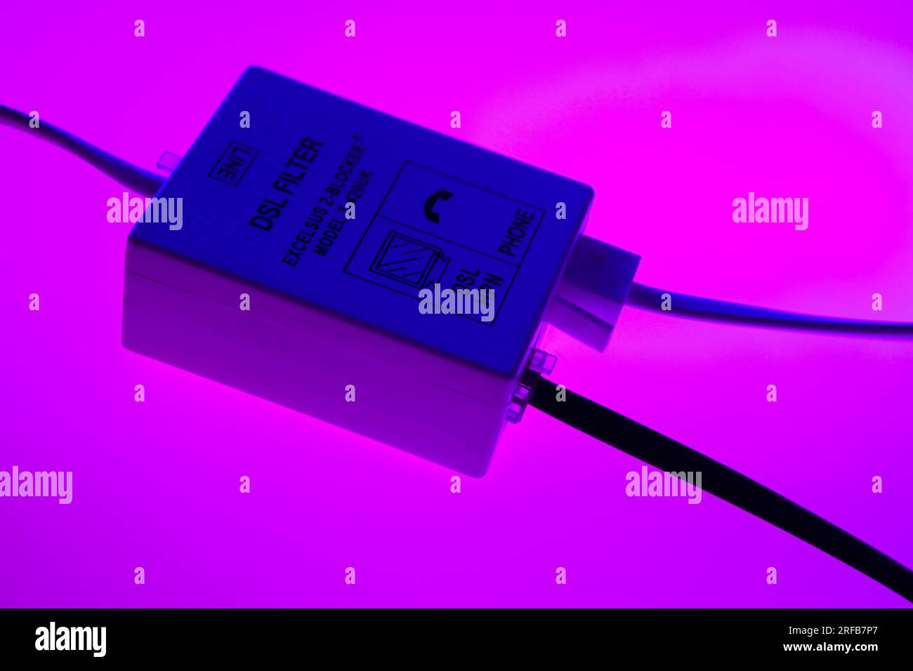A dsl filter used to connect computers to the internet so that they can ...