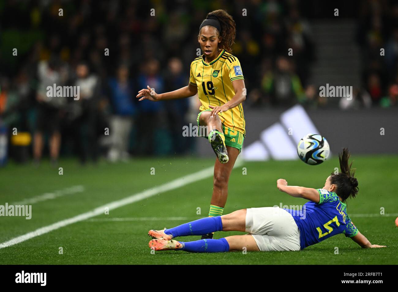 Melbourne, Australia. 02nd Aug, 2023. Luana of Brazil slides in to late ...