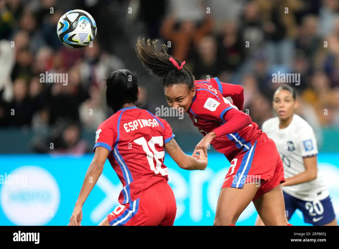Panama's Lineth Cedeno scores her side's third goal during the Women's World Cup Group F soccer ...
