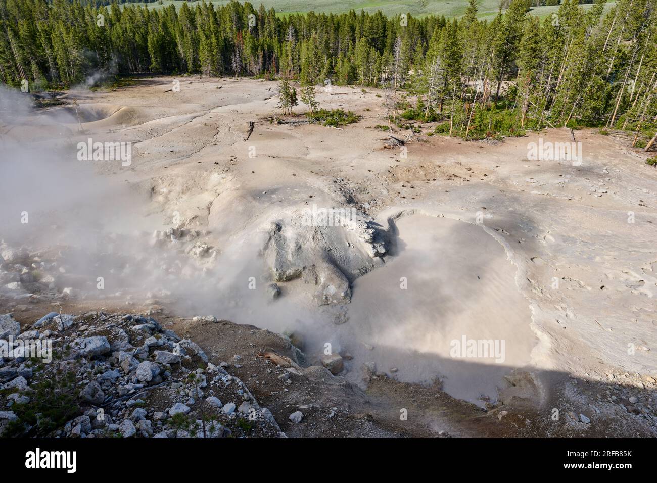 Sulphur Caldron, Yellowstone National Park, Wyoming, United States of ...
