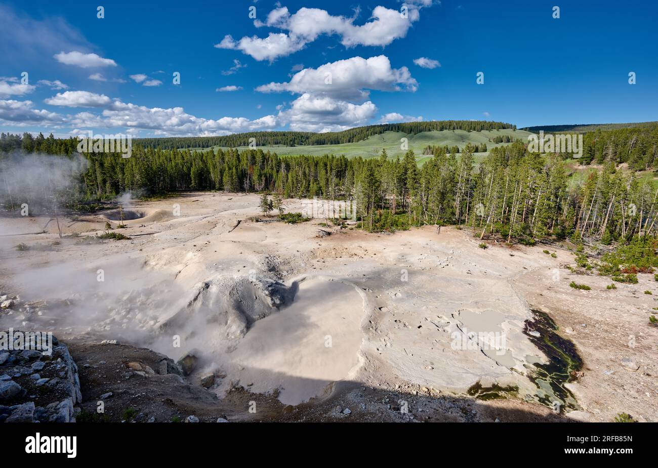 Sulphur Caldron, Yellowstone National Park, Wyoming, United States of ...