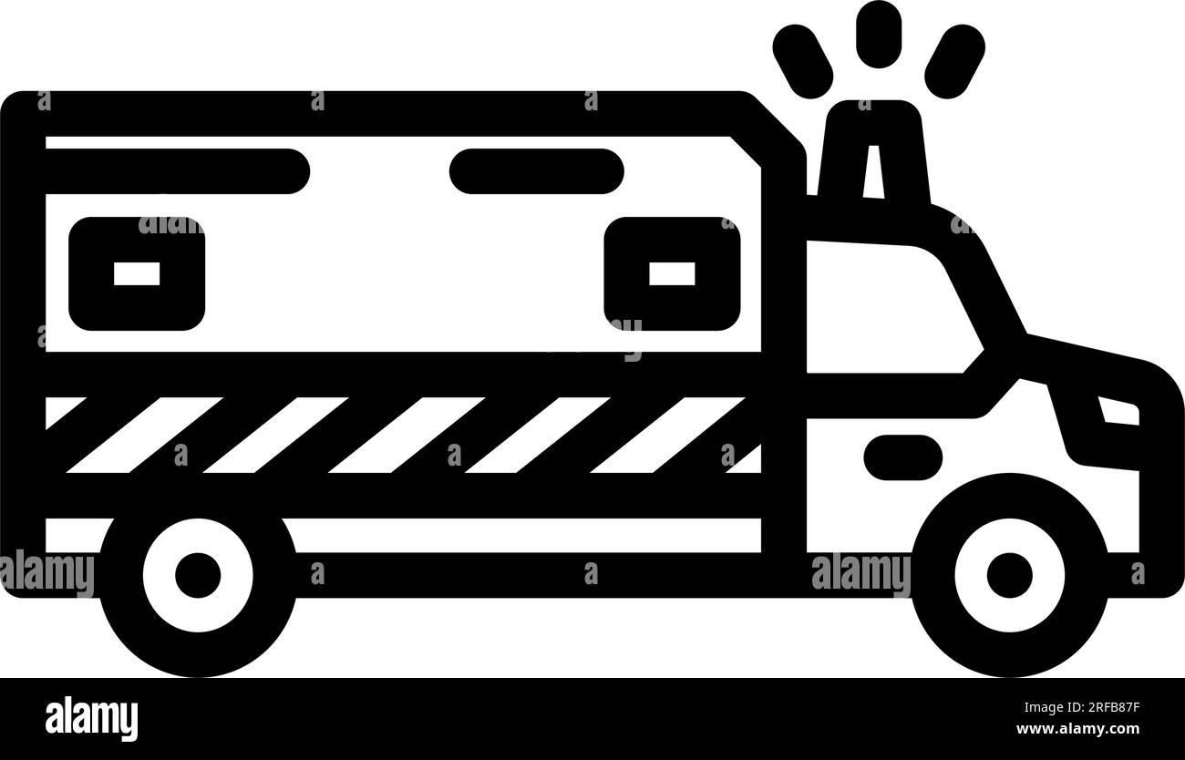 emergency services alert line icon vector illustration Stock Vector ...