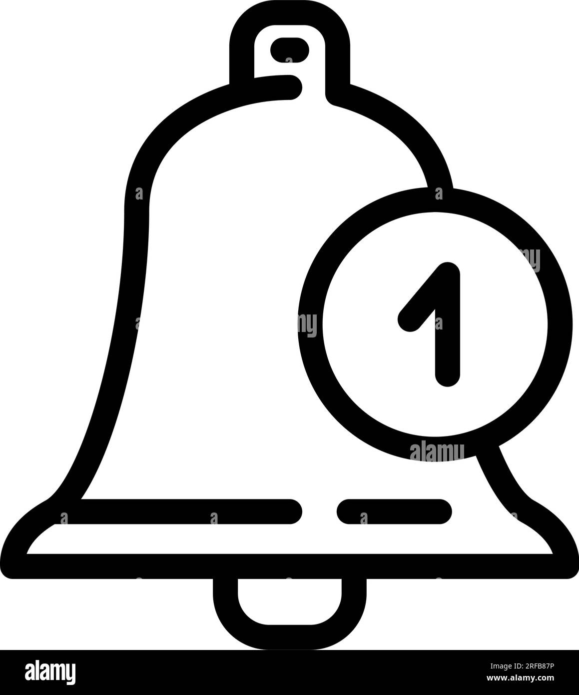 notification bell alert line icon vector illustration Stock Vector ...