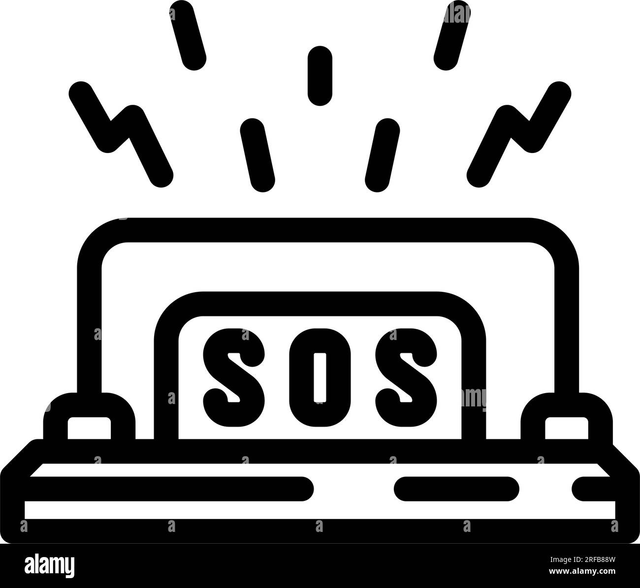 alert button line icon vector illustration Stock Vector Image & Art - Alamy