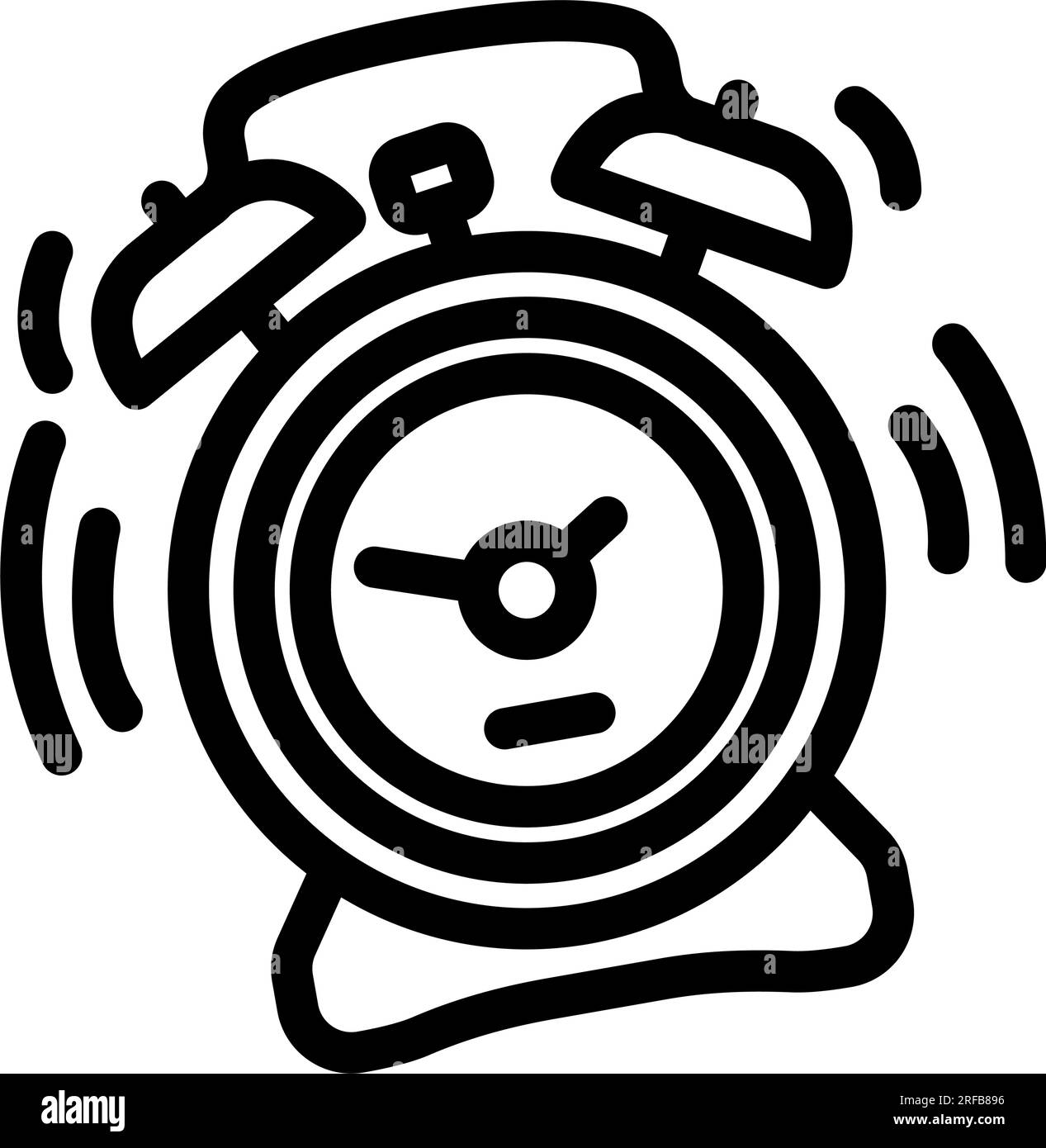 alarm clock alert line icon vector illustration Stock Vector Image ...