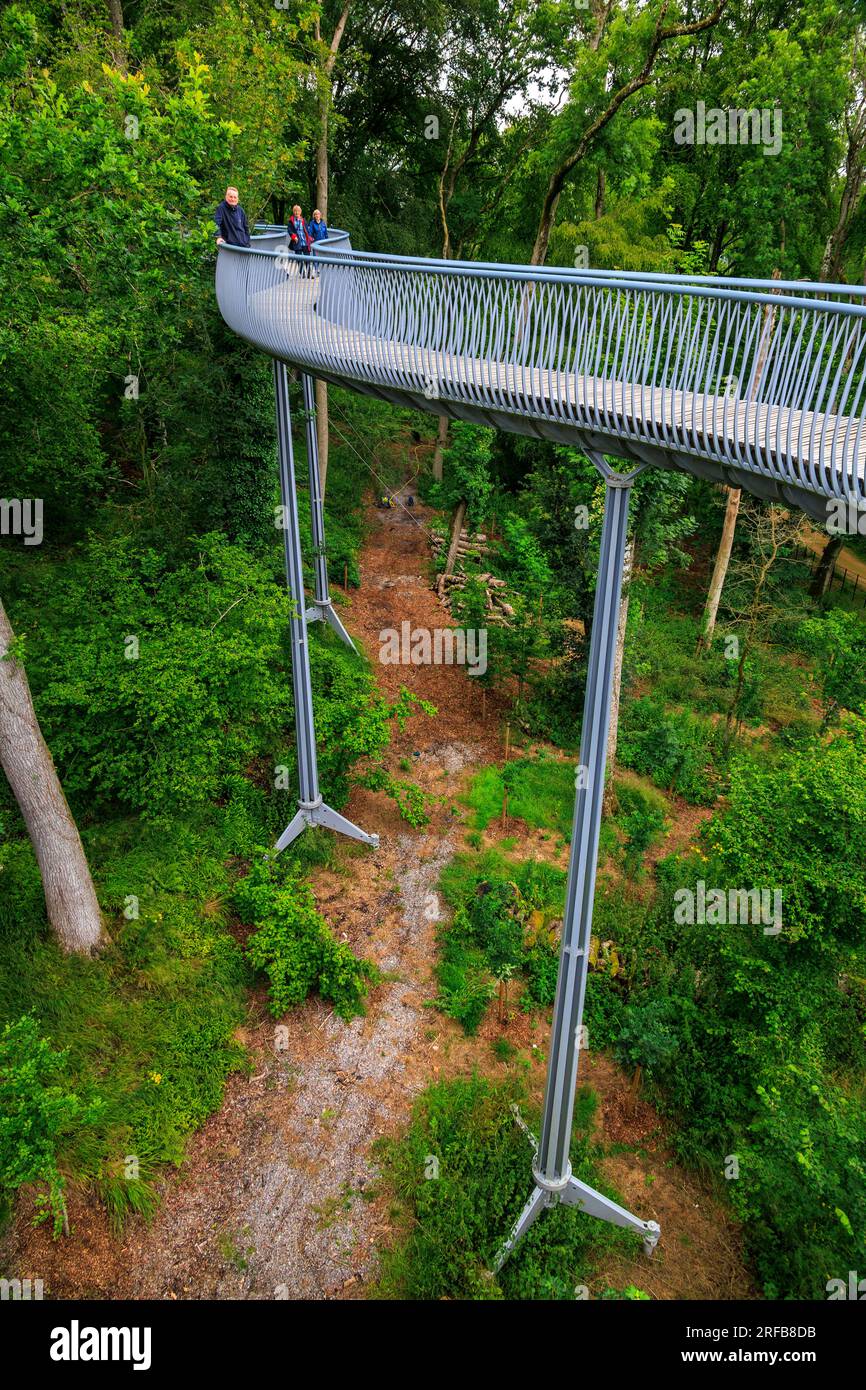 The meandering curves of the treetop walk at 'The Newt in Somerset', nr ...