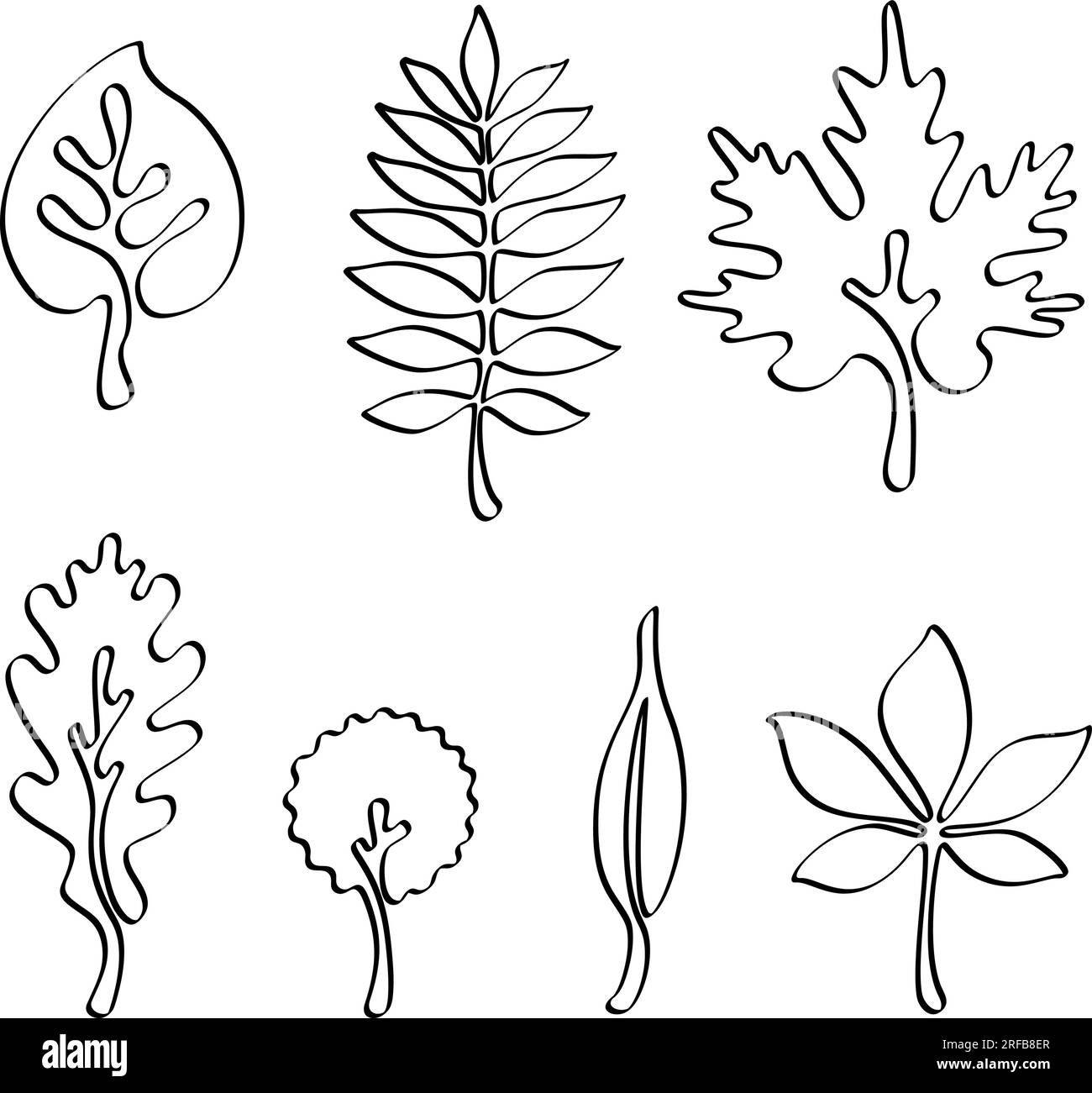 Hand drawn leaves sketch Stock Vector Image & Art - Alamy