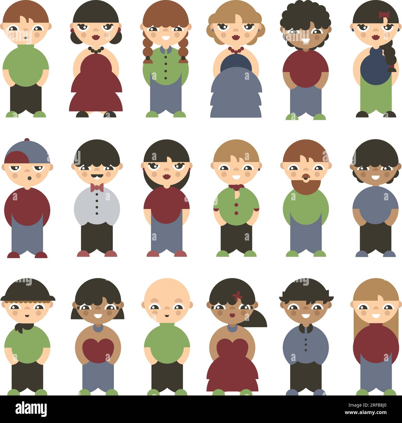 Set of graphic people illustration Stock Vector Image & Art - Alamy