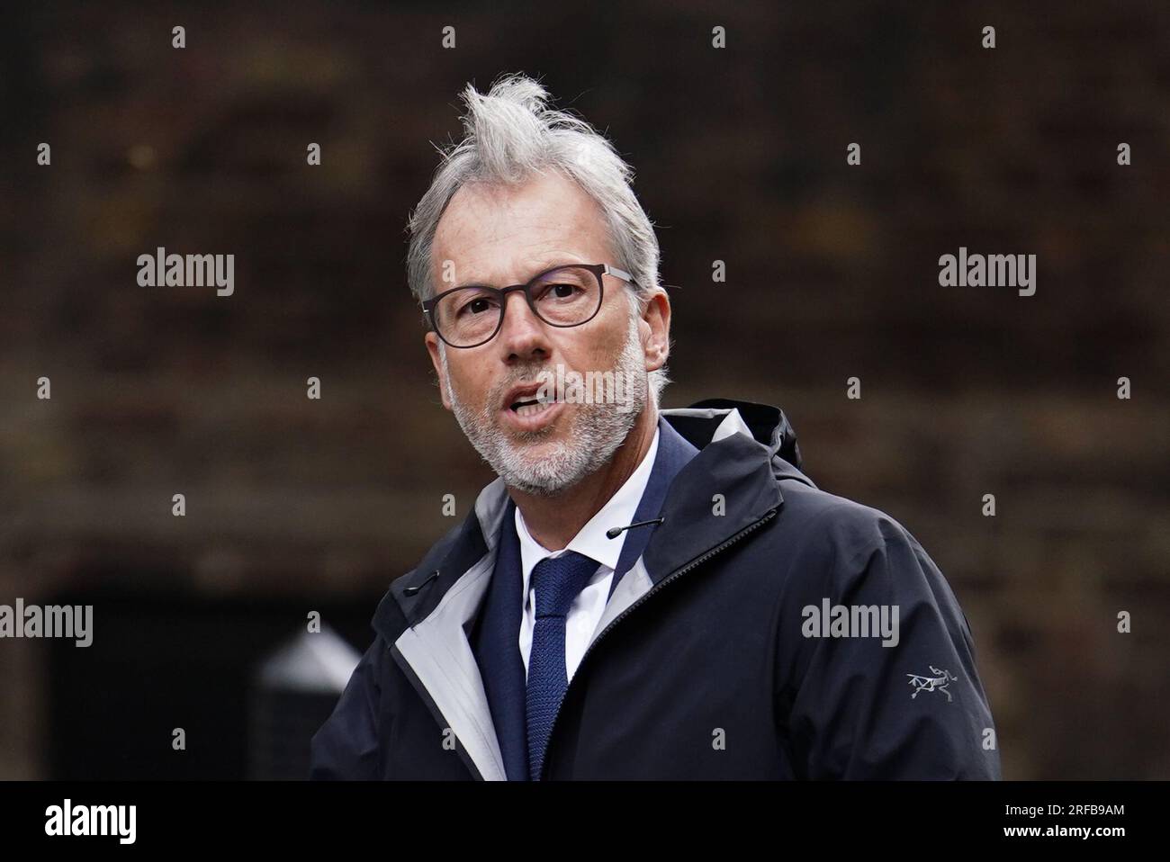 David Bunch UK Country Chair for Shell arrives in Downing Street in ...