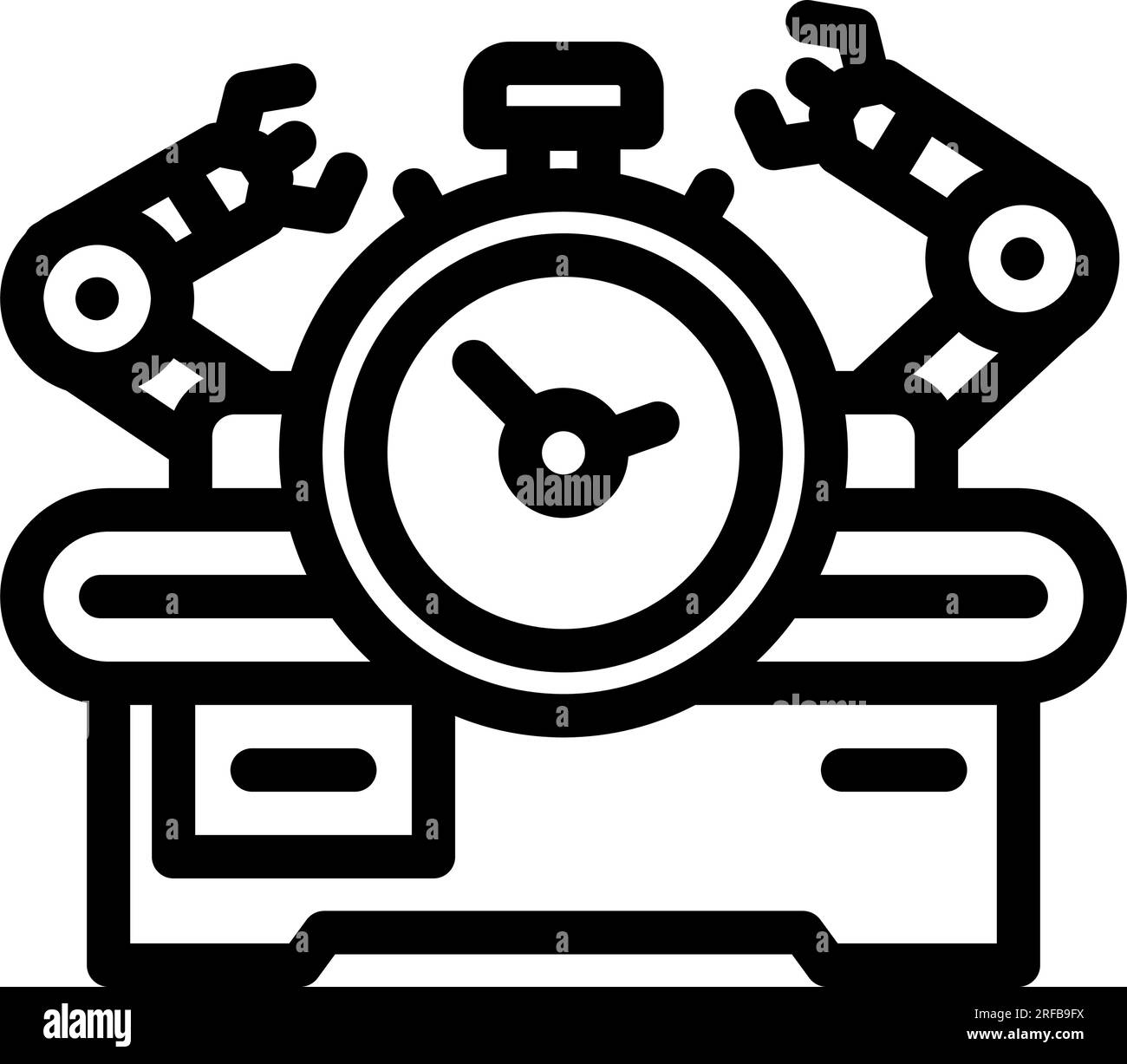 workflow optimization manufacturing engineer line icon vector ...
