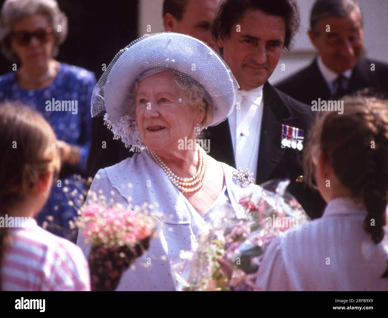 The Queen Mother outside Clarence House with Billy Tallon in the ...