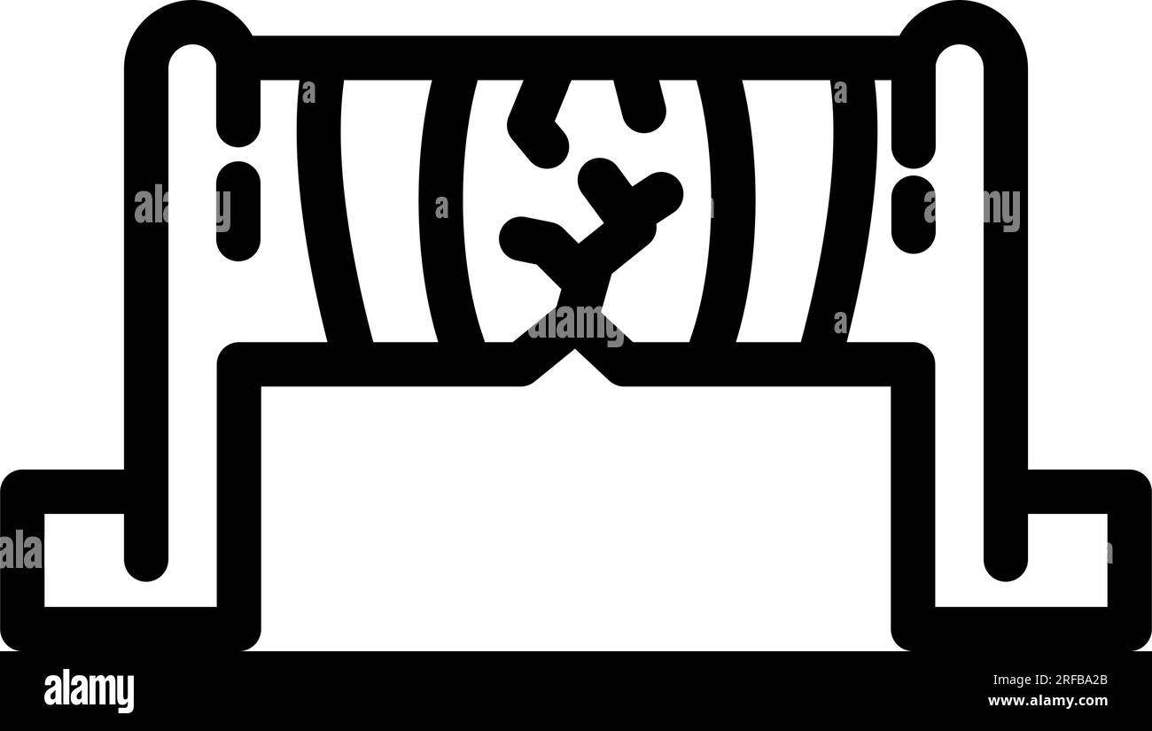 fatigue analysis mechanical engineer line icon vector illustration ...