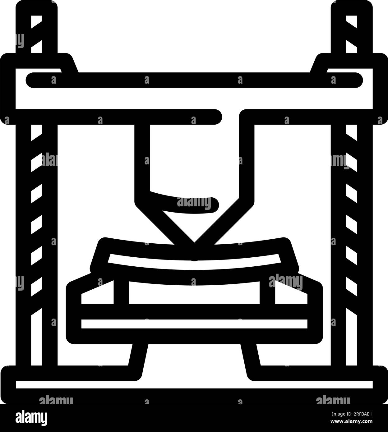 materials testing mechanical engineer line icon vector illustration ...