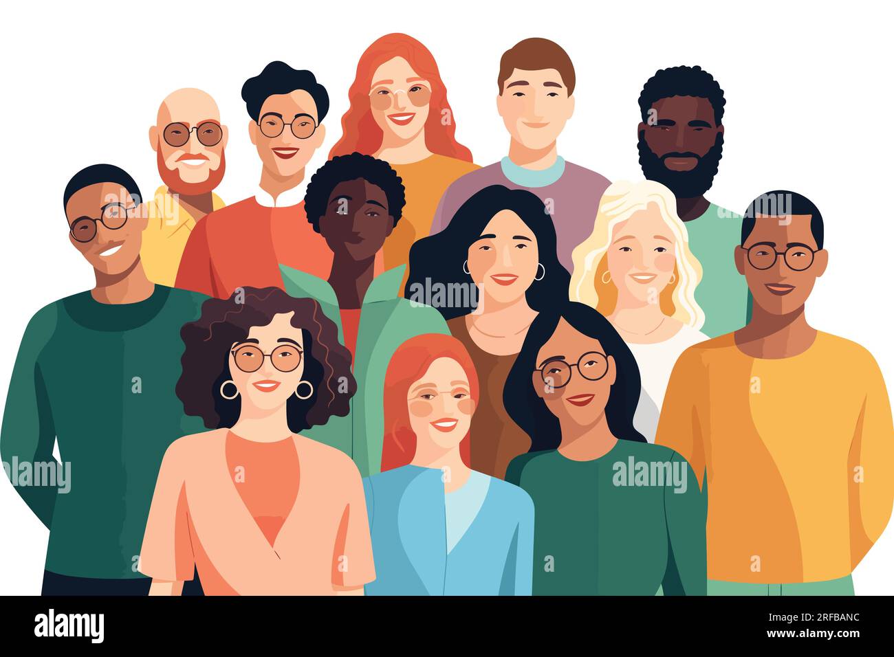 Inclusive crowd Stock Vector Images - Alamy