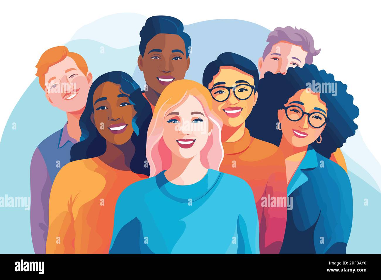Inclusive crowd Stock Vector Images - Alamy