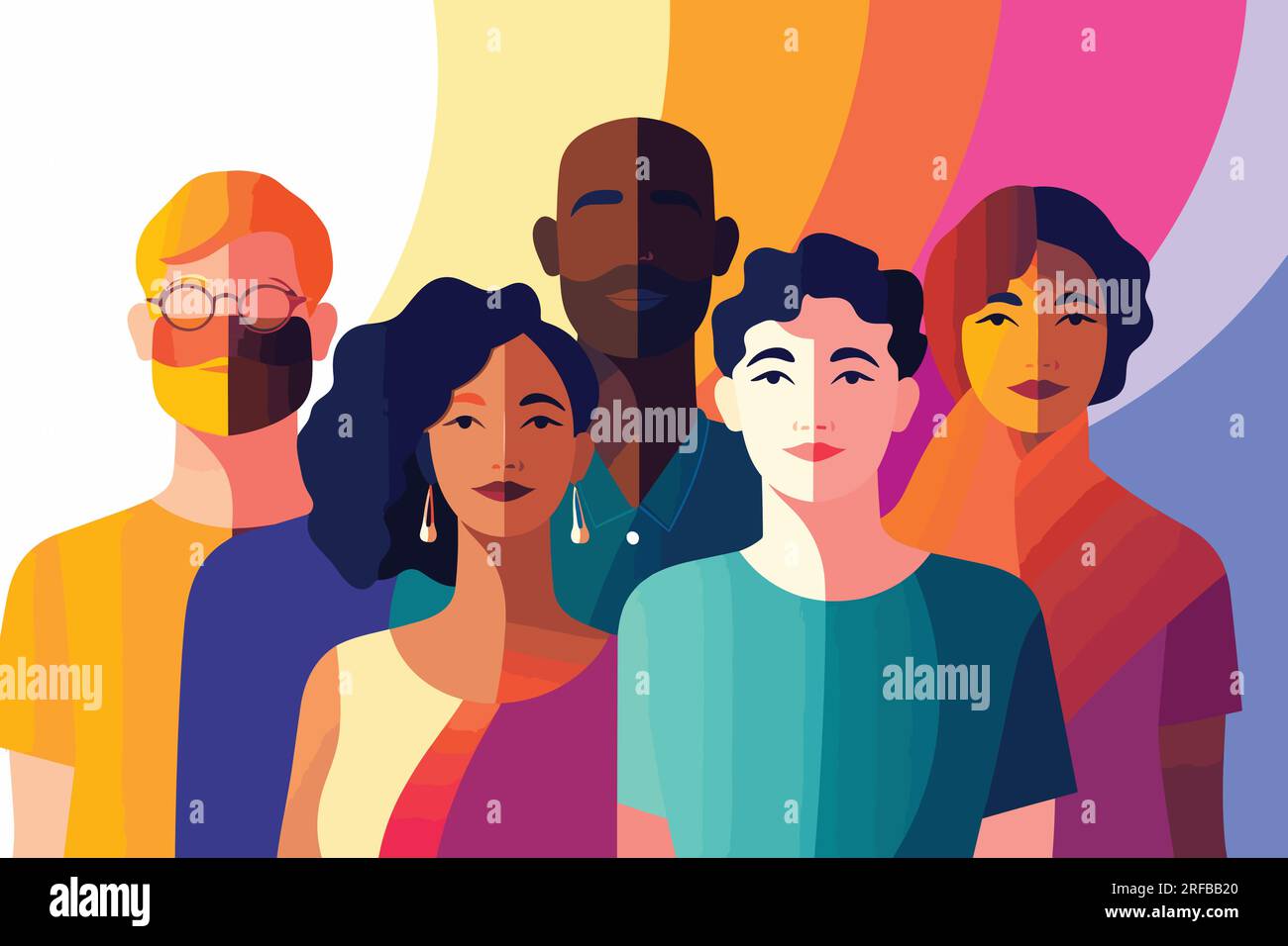 Inclusive crowd Stock Vector Images - Alamy