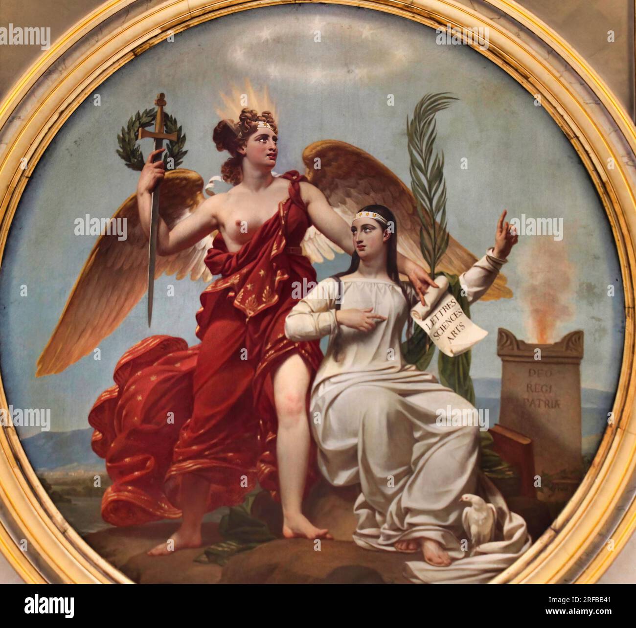 The sumptuous interior of the Louvre museum in Paris, France, stucco ...