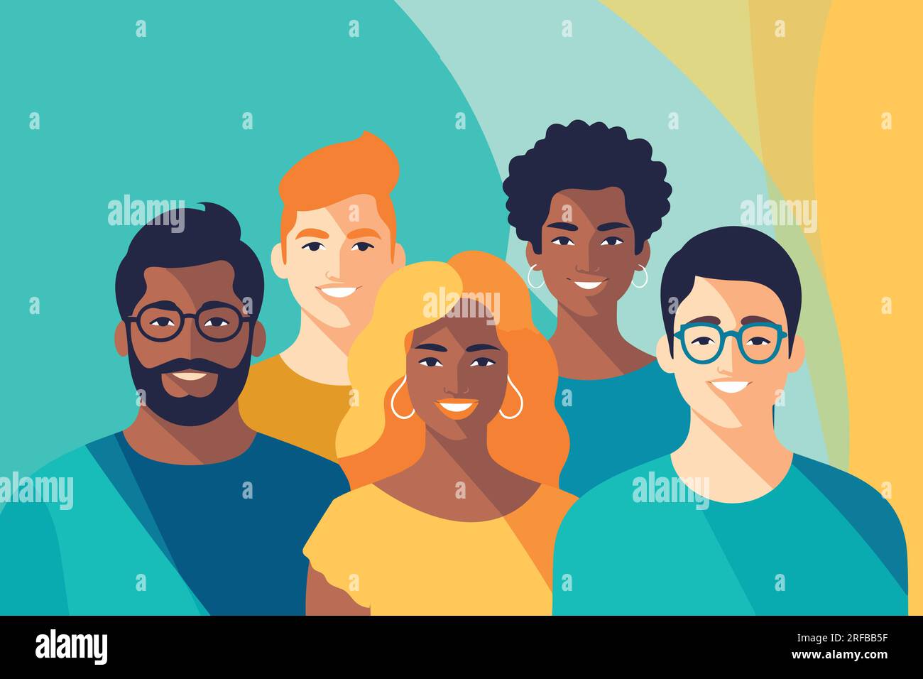 Inclusive crowd Stock Vector Images - Alamy