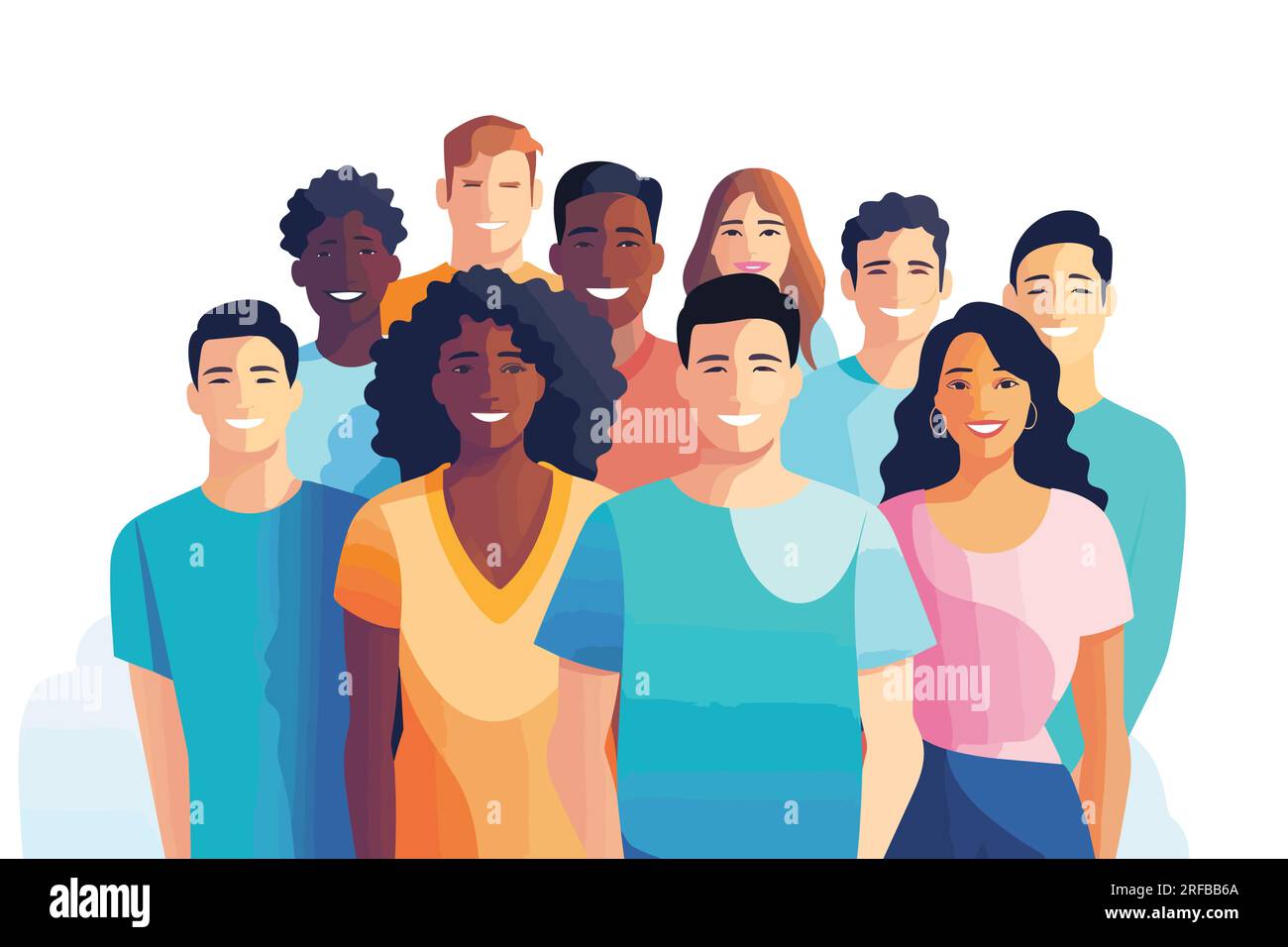 Inclusive crowd Stock Vector Images - Alamy