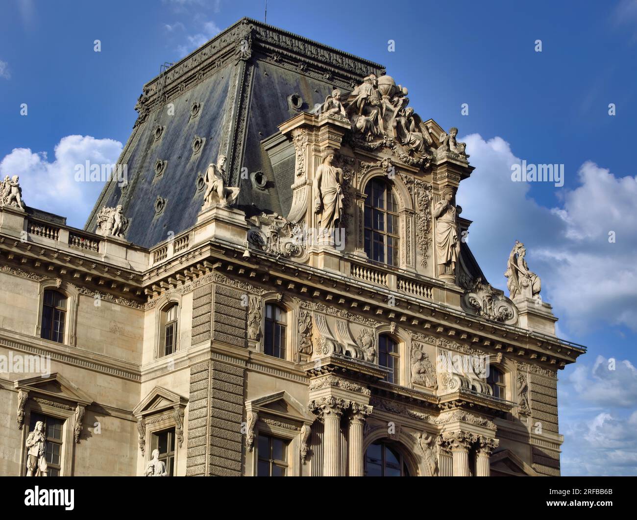 The wonderful building that houses the Louvre museum in Paris, France ...